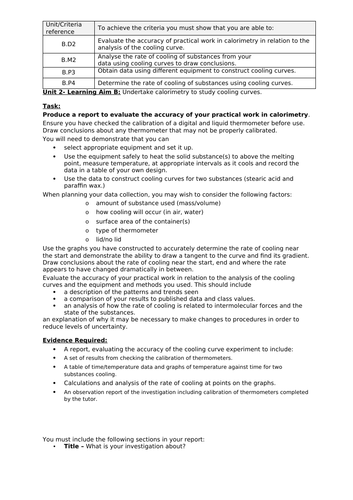 Btec L3 Applied Science Unit 2 Learning Aim B Teaching Resources