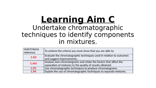 BTEC L3 Applied Science Unit 2 Learning Aim C | Teaching Resources
