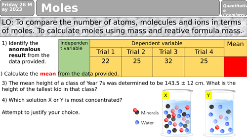 Quantitative Chemistry GCSE Ht and Ft | Teaching Resources