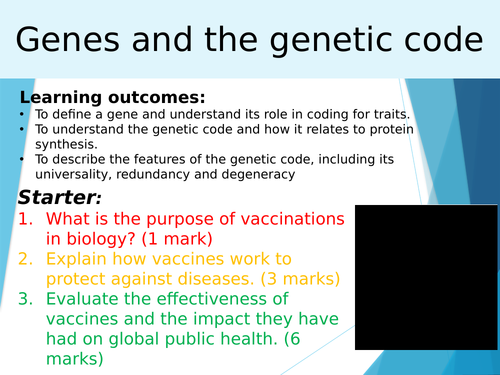 AQA AS Biology 8.1 - Genes and the Genetic Code | Teaching Resources