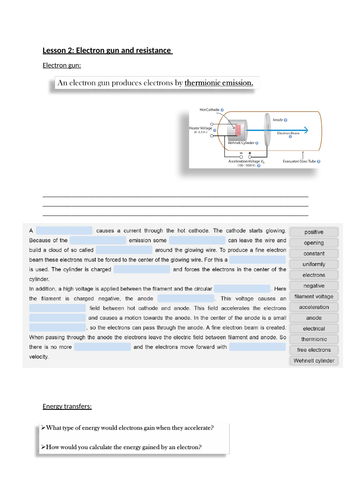 OCR A level physics Electricity, Energy, Power and Resistance *COMPLETE ...