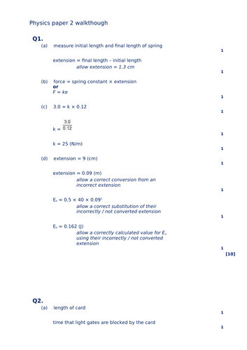 AQA Trilogy Paper 2 predicted paper walkthroughs, exam question ...