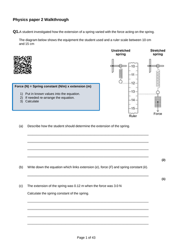 AQA Trilogy Paper 2 predicted paper walkthroughs, exam question ...