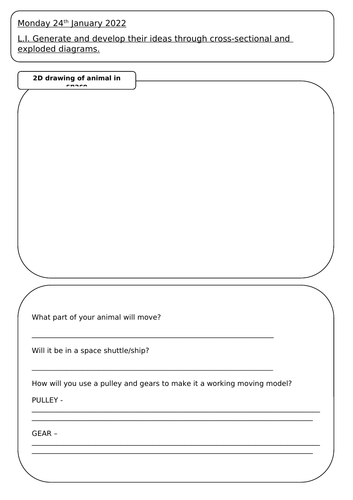 D&T - creating a moving mechanical piece KS2 (Pulleys and Gears ...
