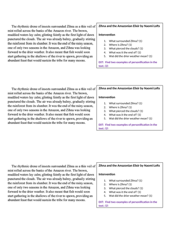 KS2 Reading Intervention - Retrieval | Teaching Resources