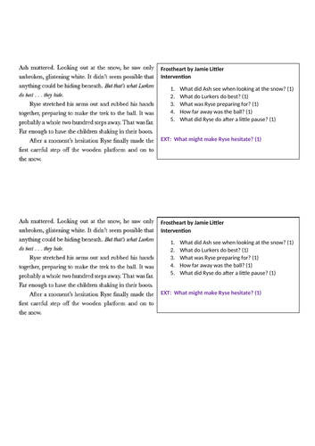 Ks2 Reading Intervention Retrieval Teaching Resources 