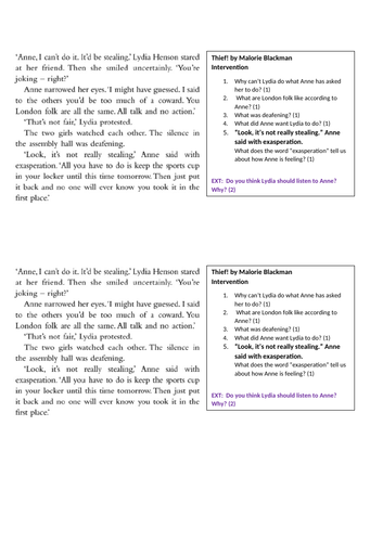 KS2 Reading Intervention - Retrieval | Teaching Resources