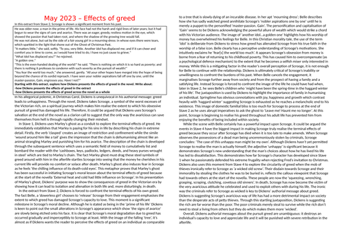 Greed in A Christmas Carol Grade 9 response | Teaching Resources