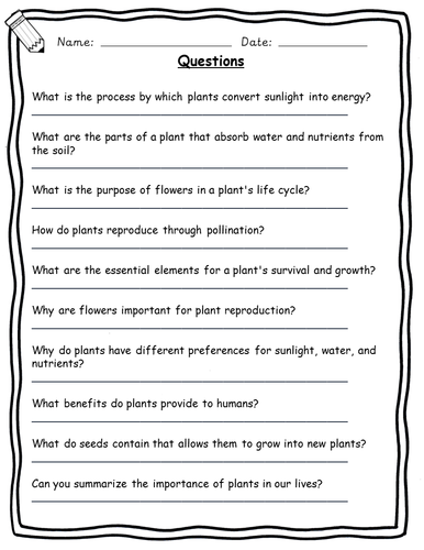 Y3 - Y6 Plants Reading Comprehension - Science revision | Teaching ...