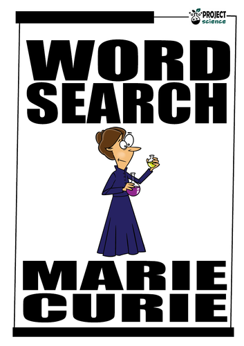 Marie Curie Word Search | Teaching Resources Marie Curie Word Search | Teaching Resources