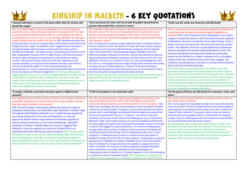 Macbeth Theme Revision Cards New for 2024 | Teaching Resources