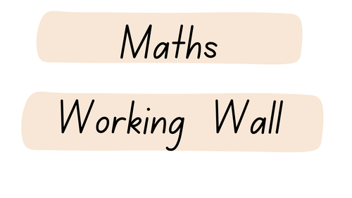 Maths Working Wall display | Teaching Resources