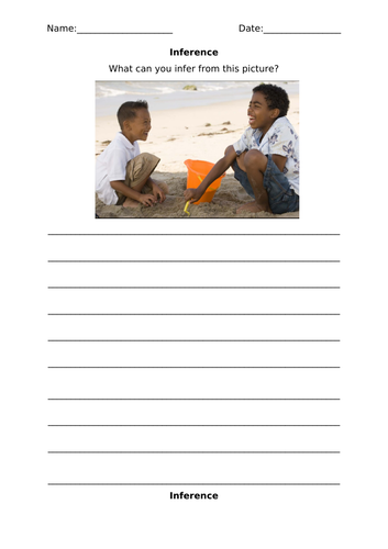 Inference From a Picture Worksheets | Teaching Resources