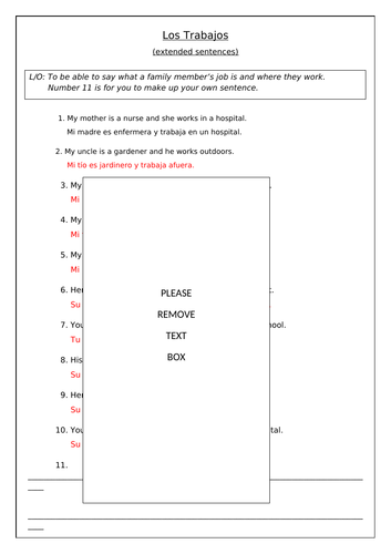 SPANISH - JOBS - LOS TRABAJOS | Teaching Resources