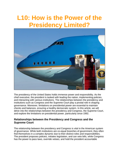 President Power Limited | Teaching Resources