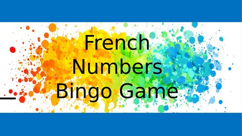 French Numbers Bingo Game Activity | Teaching Resources