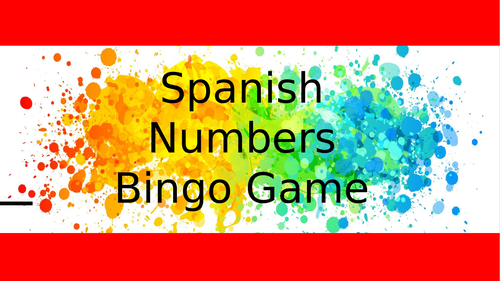 Spanish Numbers Bingo Game Activity | Teaching Resources
