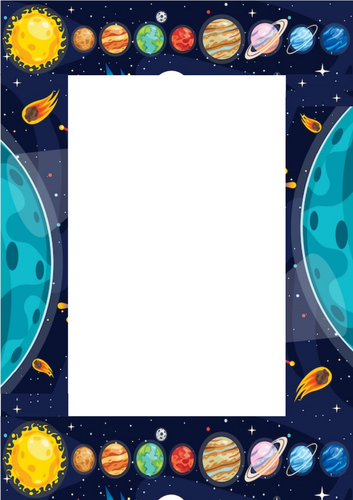 Traveling Through the Vastness of Space: Themed Writing Border Lined ...