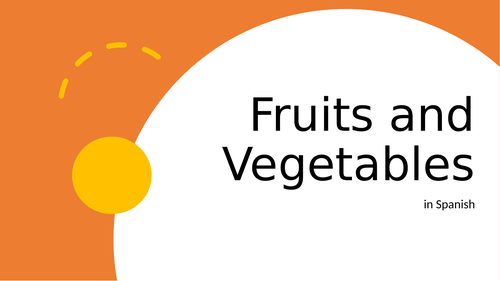 Foods in Spanish: Fruit and Vegetables Basic | Teaching Resources