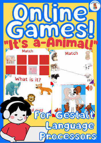 GESTALT LANGUAGE ONLINE GAMES: "IT'S A...Animal" Autism SPED Speech ...