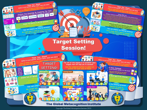 Target Setting PowerPoint (DIRT, Goals, Targets, Reflective Learning, Metacognition, Target ...