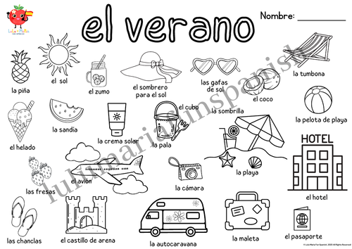Spanish - Verano - Summer - Package | Teaching Resources