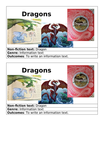 Dragons information text Year 1 | Teaching Resources
