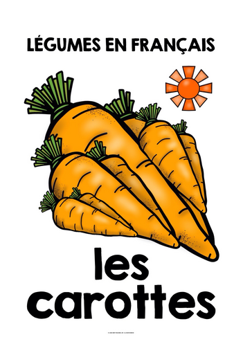 FRENCH VEGETABLES FLASHCARDS POSTERS | Teaching Resources