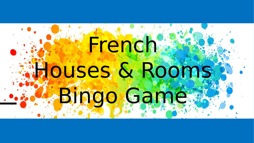 French Houses and Rooms Bingo Game Activity | Teaching Resources