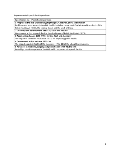 Paper 2 - Medicine - Public Health - Revision Booklet | Teaching Resources