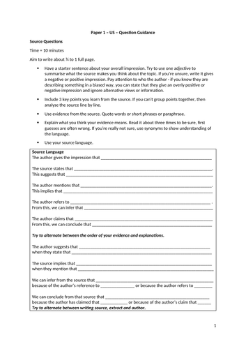 IGCSE History - Paper 1 - Question Guidance - US Civil Rights ...