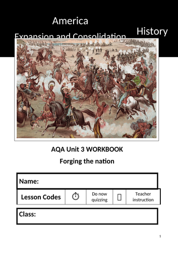 America: Expansion and Consolidation Workbook (AQA) | Teaching Resources