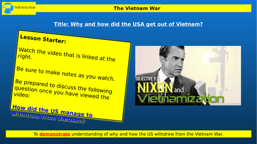 IB History - Vietnamization and US Withdrawal | Teaching Resources
