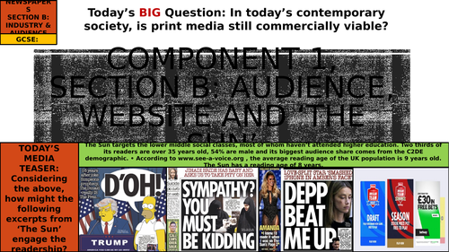 COMPONENT 1, SECTION B EDUQAS GCSE : NEWSPAPERS PARTYGATE 2024 ONWARDS ...