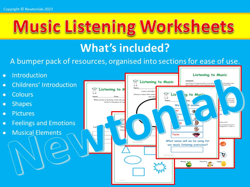 Music Listening Worksheets - Reception and Key Stage 1 | Teaching Resources
