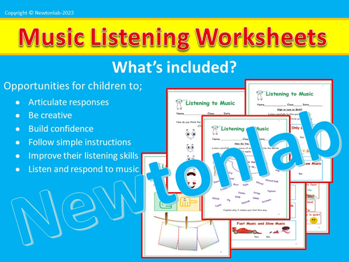 Music Listening Worksheets - Reception and Key Stage 1 | Teaching Resources