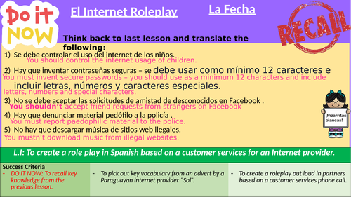 Lesson 2 - La tecnología KS3/KS4 Foundation | Teaching Resources