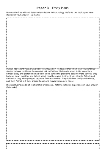 AQA A-Level Psychology Paper 3 Revision | Teaching Resources