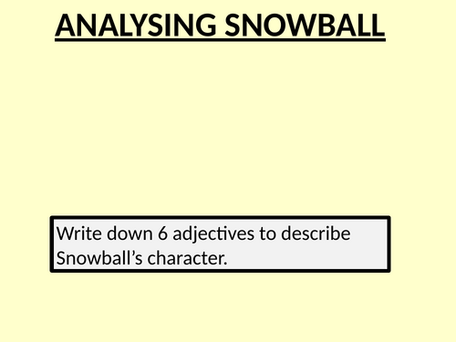 Snowball Revision | Teaching Resources