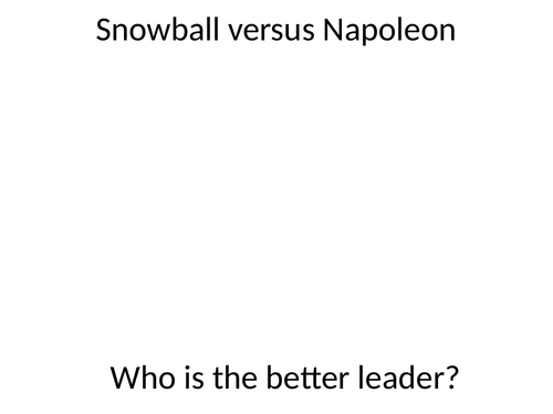 Snowball versus Napoleon Key Quotations | Teaching Resources