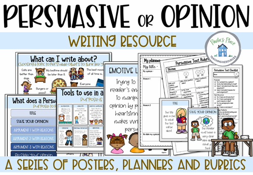 Persuasive or Opinion Posters, Planners and Rubrics | Teaching Resources
