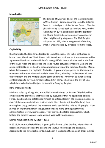 Why did Medieval Mali become a powerful African Empire? | Teaching ...