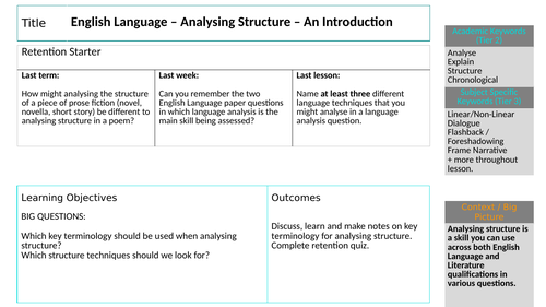 AQA GCSE English Language skills unit | Teaching Resources