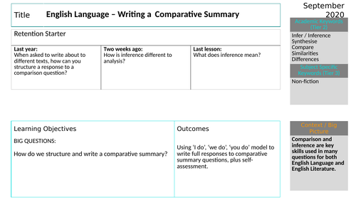 AQA GCSE English Language skills unit | Teaching Resources
