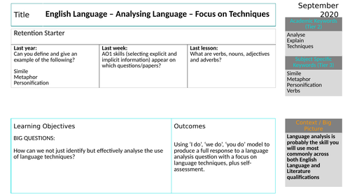 AQA GCSE English Language skills unit | Teaching Resources
