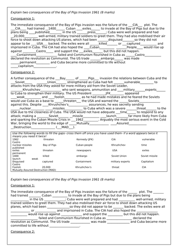 Cold War/ Superpower Relations Model Answers | Teaching Resources