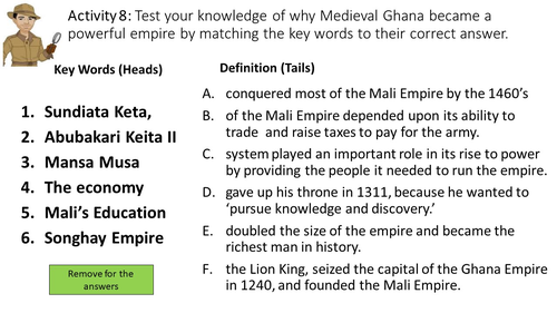 Market Place Activity: Why did Mali become a powerful Medieval African ...