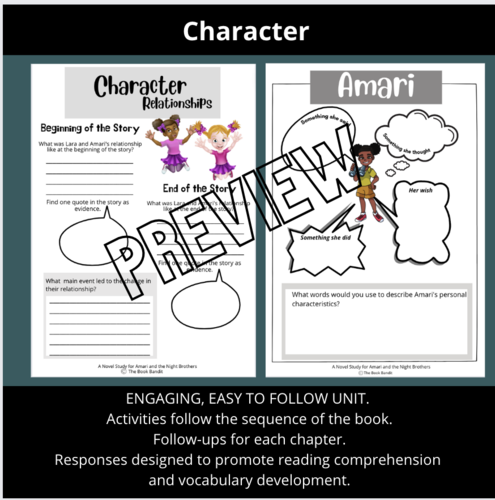 AMARI AND THE NIGHT BROTHERS by B. B Alston NOVEL STUDY and Reading ...