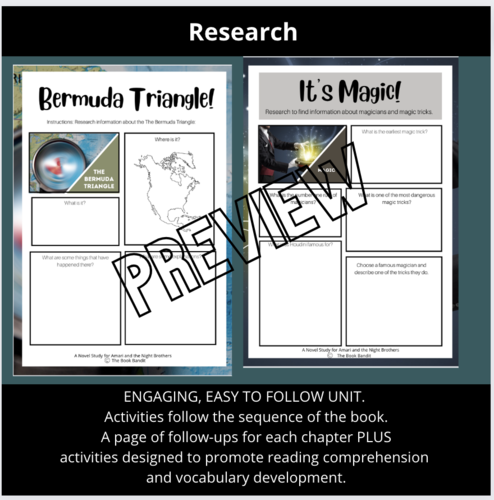 AMARI AND THE NIGHT BROTHERS by B. B Alston NOVEL STUDY and Reading ...