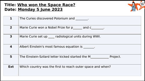 Space Race | Teaching Resources